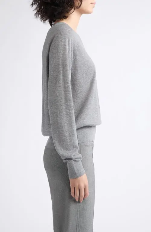 REISS Paris V-neck Merino Wool Sweater - Grey