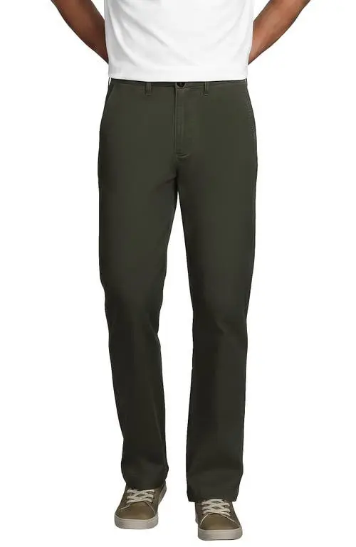 LANDS' END Knockabout Comfort Waist Classic Straight Fit Chino Pant - Forest Moss
