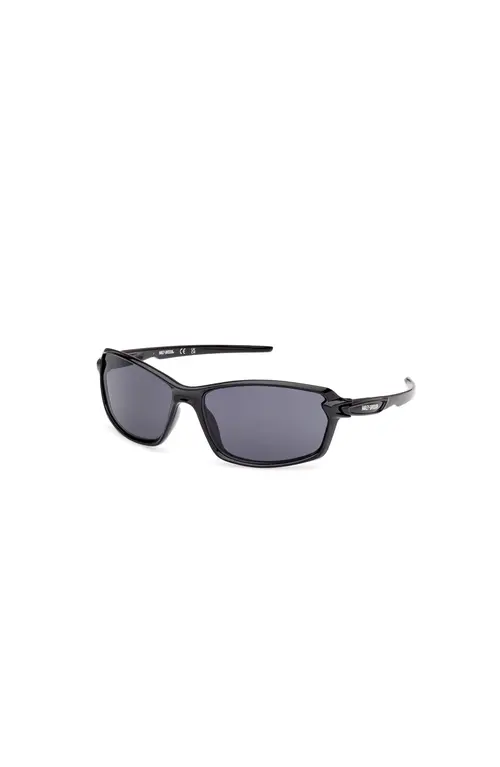 HARLEY-DAVIDSON Wraparound Sport Sunglasses - Shiny Black/smoke