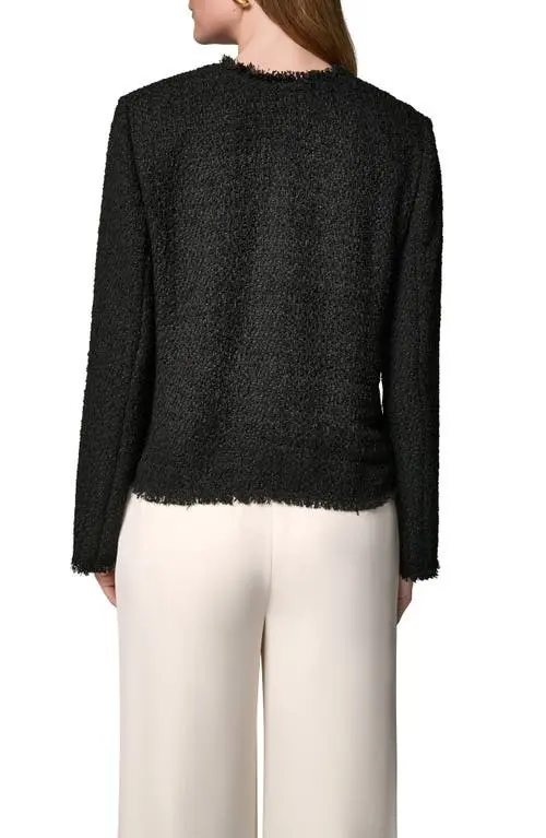 Donna Karan New York Open Front Tweed Jacket