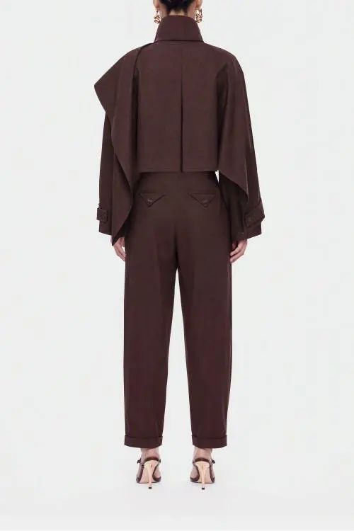 NOCTURNE Stand Collar Trench Coat