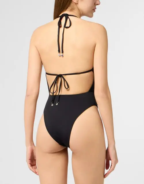Philipp Plein Monokini Monogram Strass
