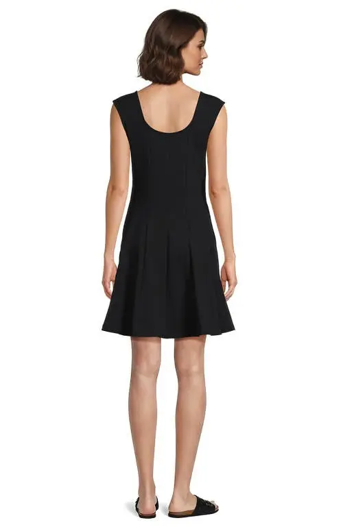 LANDS' END Starfish Scoop Neck Sleeveless Mini Dress - Black