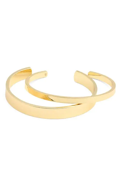 Nordstrom Set Of 2 Polished Cuff Bracelets - Gold