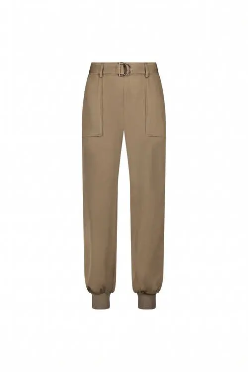 THE NOLI SHOP Adrienne Satin Cargo Pant - Olive
