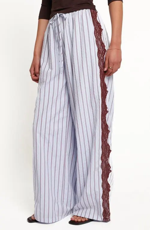 PETAL & PUP Ellina Lace Contrast Wide Leg Pants