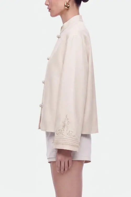 NOCTURNE Embroidery Detail Oversized Jacket