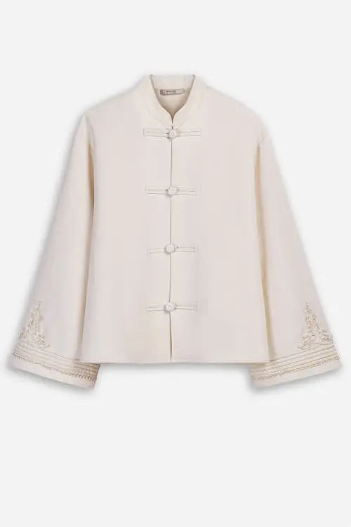 NOCTURNE Embroidery Detail Oversized Jacket