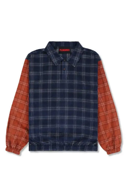 PLEASURES Colorblock Check Cotton Corduroy Shirt
