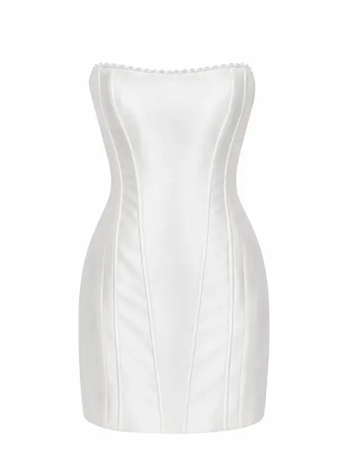 UNTAMED PETALS Bridgette Mini Dress - Ivory