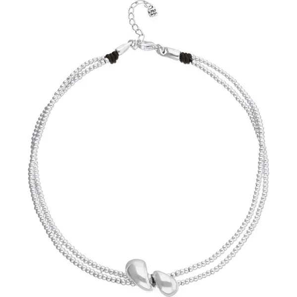 UNODE50 Tone Beaded Necklace With Drop Detail