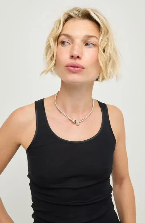 UNODE50 Tone Beaded Necklace With Drop Detail