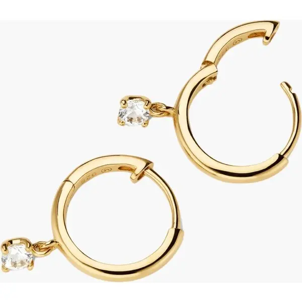 Mejuri Round Sapphire Hoop Earrings