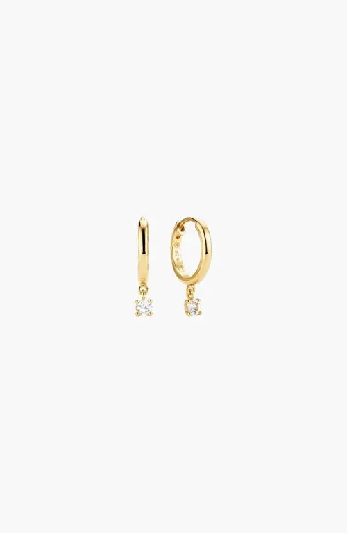 Mejuri Round Sapphire Hoop Earrings