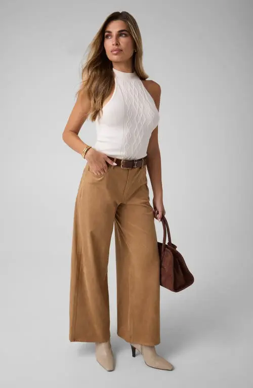 Guess Jennie Faux Suede Wide Leg Pants