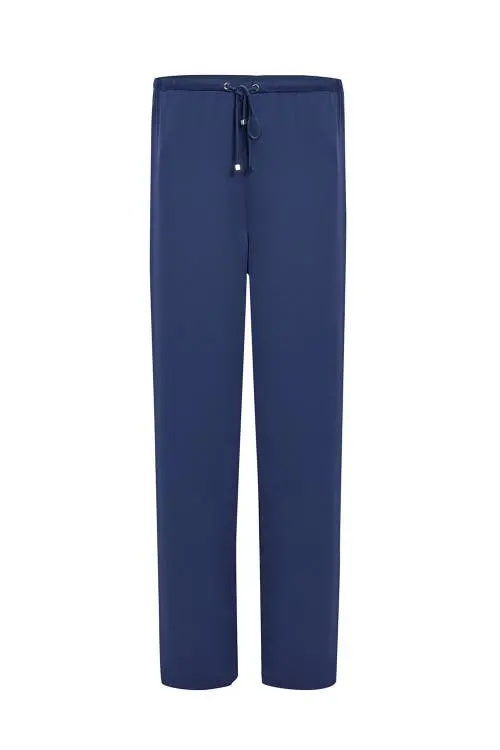 EXQUISE Elastic Waist Drawstring Regular Pants
