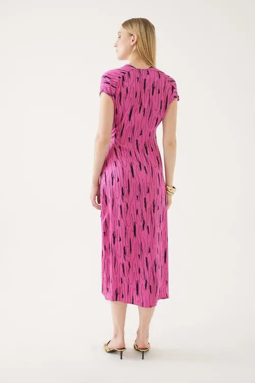EXQUISE Off Shoulder Belted Wrap Dress