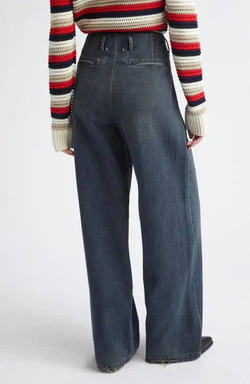 GOLDEN GOOSE Journey Pleated Wide Leg Jeans