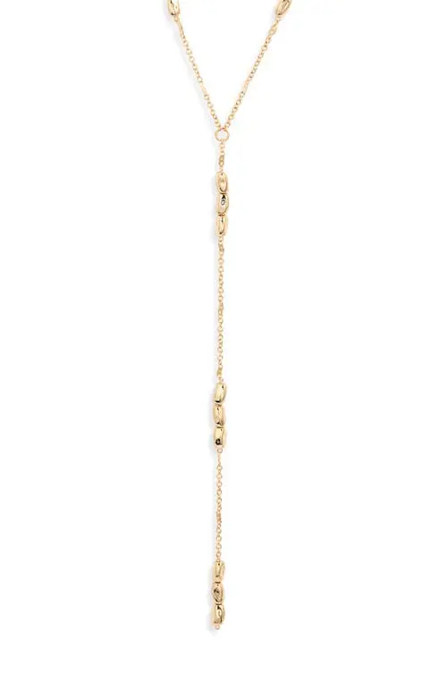 Nordstrom Stationary Orb Lariat Necklace - Gold