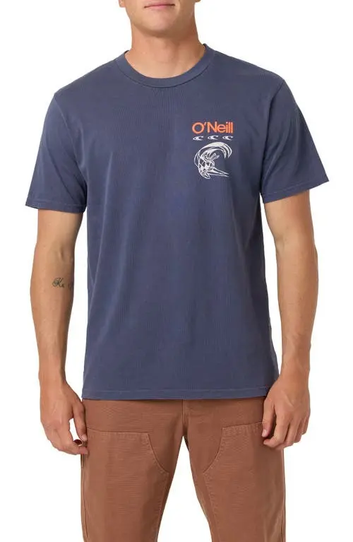 O'Neill Og Reform Vintage Cotton Graphic T-shirt - Nightshadow Blue