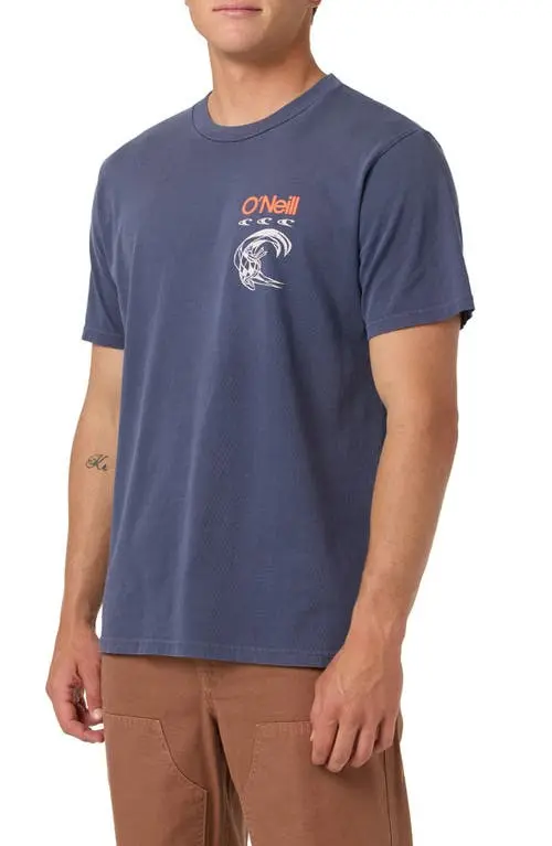 O'Neill Og Reform Vintage Cotton Graphic T-shirt - Nightshadow Blue