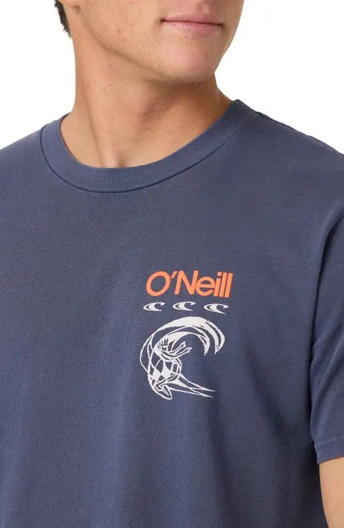 O'Neill Og Reform Vintage Cotton Graphic T-shirt - Nightshadow Blue