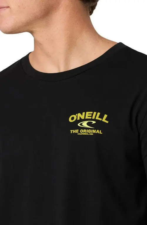 O'Neill Scholar Long Sleeve Cotton Graphic T-shirt - Black