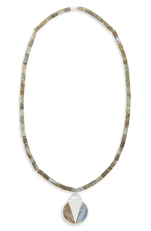 EDDIEBORGO Round Medallion Necklace - Silver