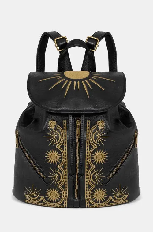 DISTURBIA Lunara Celestial Embroidered Backpack