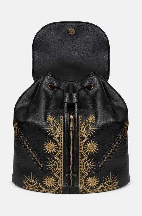 DISTURBIA Lunara Celestial Embroidered Backpack
