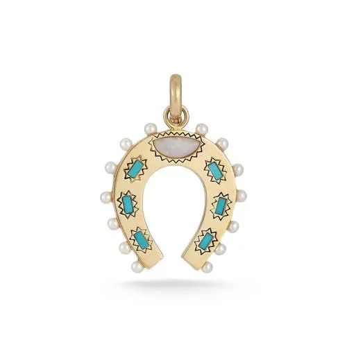 STORROW Holly Horseshoe Charm With - Turquoise