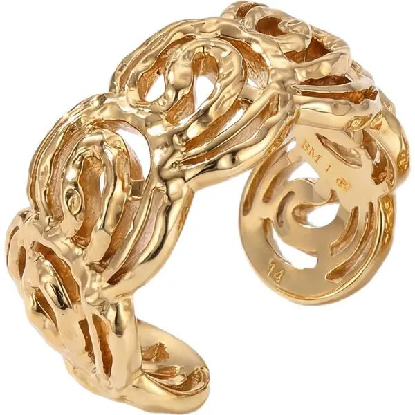 RETRO CHIC Mono Spiral Small Ring - Gold
