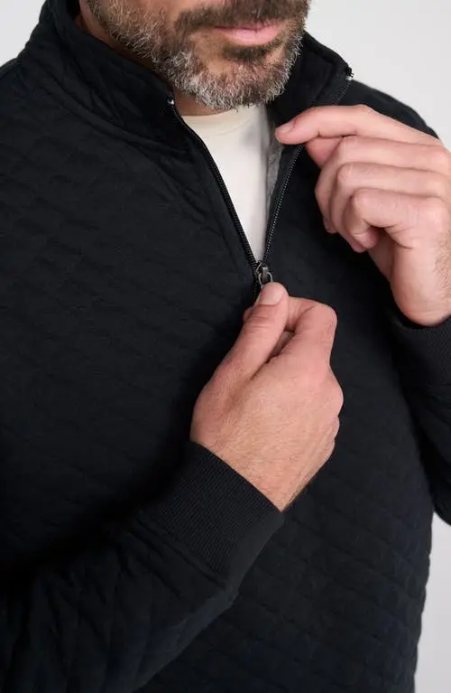 LIVERPOOL Diamond Quilted Quarter Zip Pullover