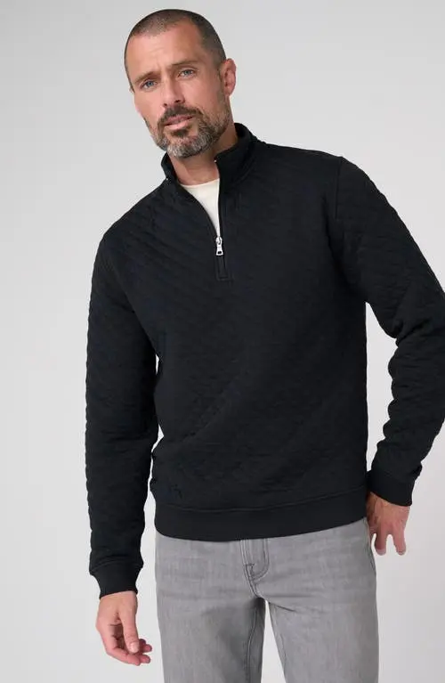 LIVERPOOL Diamond Quilted Quarter Zip Pullover
