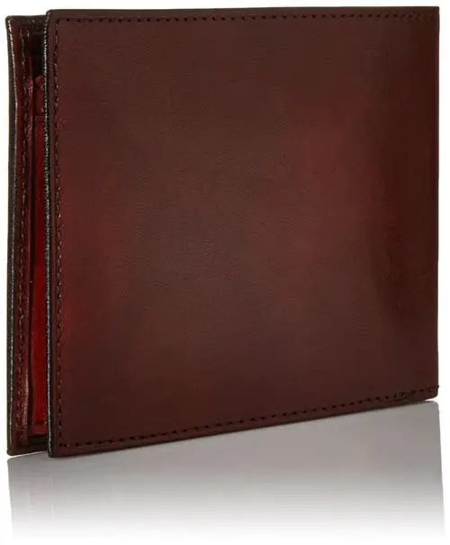 Bosca Id Flap Leather Wallet - Dark Brown