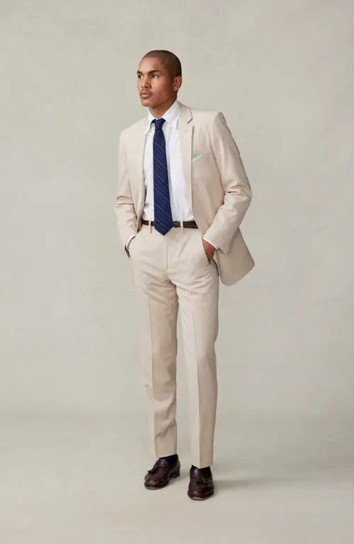 THE BLACK TUX Classic Suit Pants - Tan