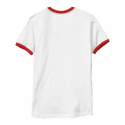 SUPERMAN Proud American Flag Short Sleeve Ringer T-shirt