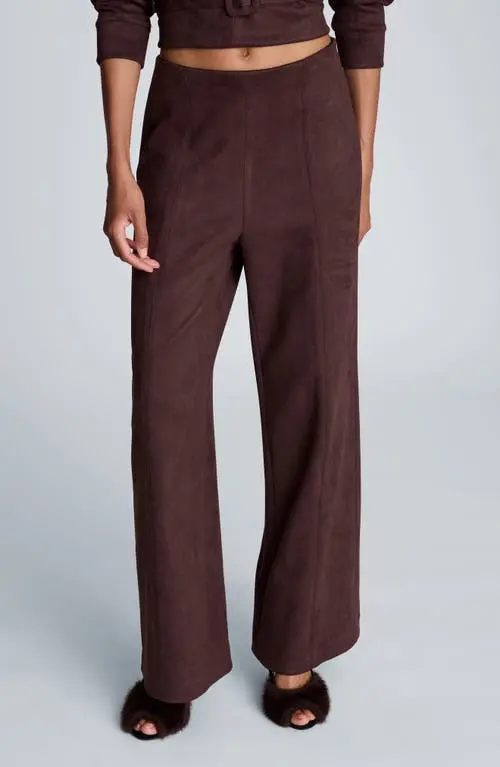 KENNETH COLE Hollywood High Waist Wide Leg Pants - Medium Bark