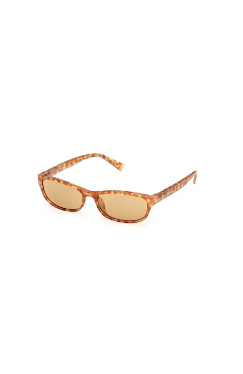 Guess Slim Oval Acetate Sunglasses - Blonde Havana/brown