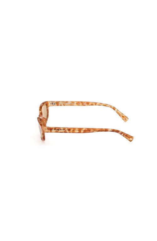 Guess Slim Oval Acetate Sunglasses - Blonde Havana/brown