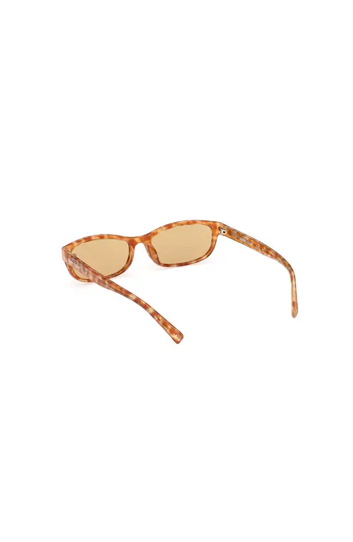 Guess Slim Oval Acetate Sunglasses - Blonde Havana/brown