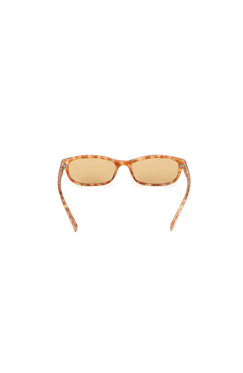 Guess Slim Oval Acetate Sunglasses - Blonde Havana/brown