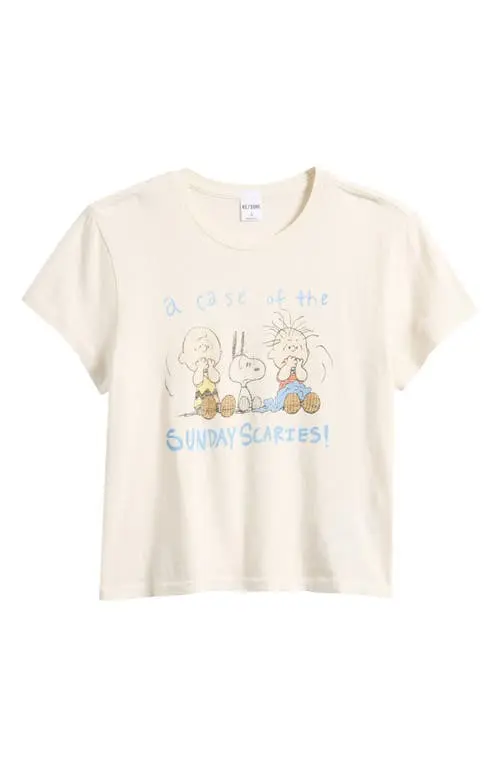 RE/DONE 50s Boxy Cotton Scaries T-shirt - Vintagewhite