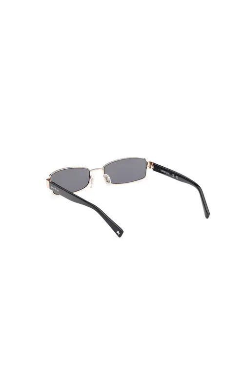 Guess Slim Rectangular Metal Sunglasses - Gold/smoke