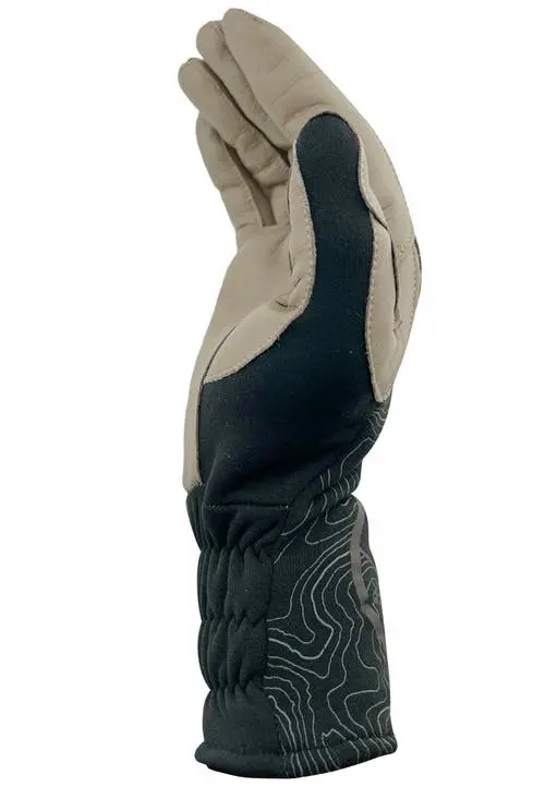 KESSLER Performance Gloves With Leather Palm - Black/mink