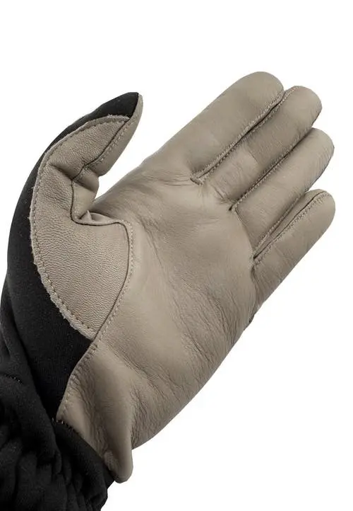 KESSLER Performance Gloves With Leather Palm - Black/mink