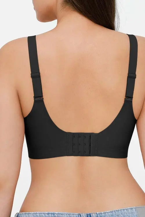 POPILUSH Seamless Wireless Jelly Contour Support Bra - Black