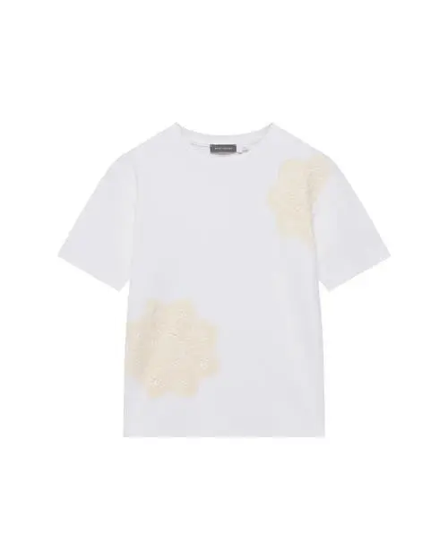 Mint Velvet Cotton Crochet Detail T-shirt