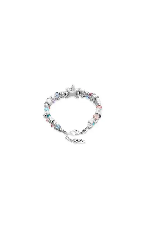 UNODE50 Tone Double Bracelet With Multicolor Faceted Crystals And Star