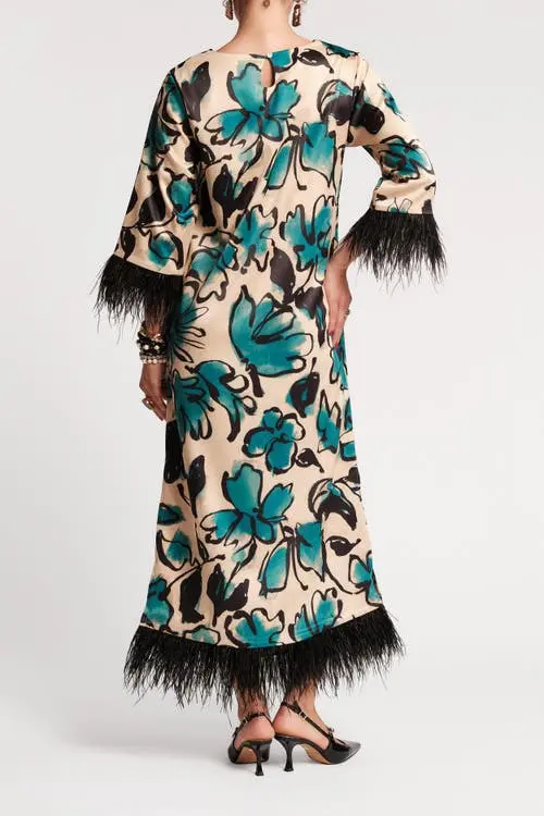 FRANCES VALENTINE Belle Maxi Dress Abstract Meadow